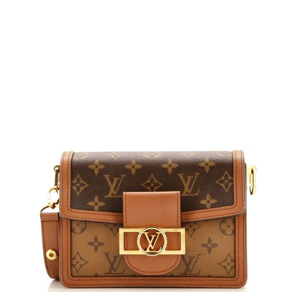 Louis Vuitton | Bags | Louis Vuitton Dauphine Shoulder Bag Reverse Monogram Canvas Mini Brown ...